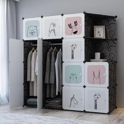 义乌简易衣柜塑衣柜料组装经济型卧柜家具储柜收纳衣橱物儿室童衣包邮