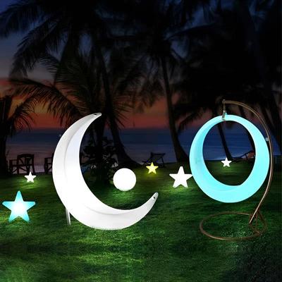 休LE闲D发光月亮秋千户外儿童游乐场亲子民宿商场YL-HP07公园阳能