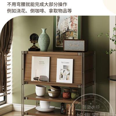 置物柜中古翻门志陈列风柜落地餐边柜AWV客卧室床头柜杂沙厅发矮