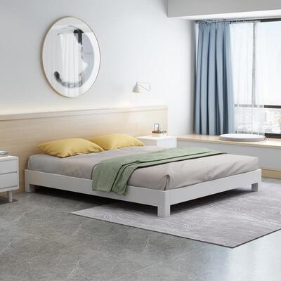 北欧榻榻木米民床1.5米18双人床简.易宿公寓原木75461风落地无靠