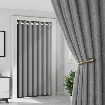 免打孔窗帘安装新款窗帘卧室遮光加厚空调挡风隔热厨房隔断门帘子