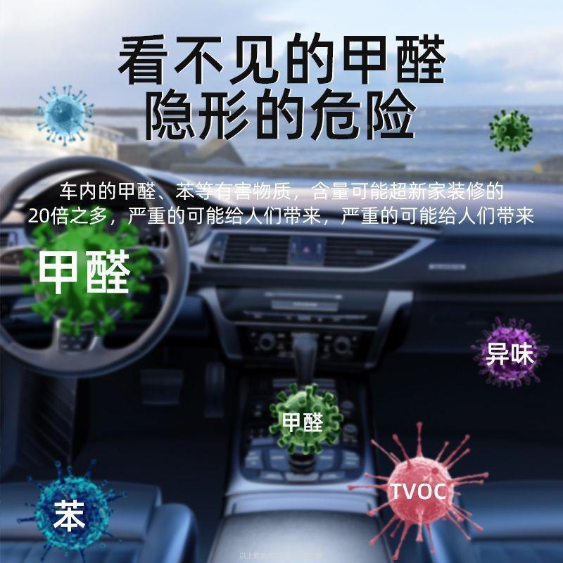 车载空GQW气化汽车除器甲除味车内净2025除臭负离子醛车用净化除