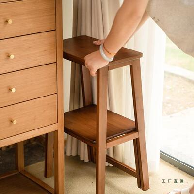 代家用步梯凳台阶梯加厚餐桌稳椅两现用室内F98JS8SS登高楼楠竹小