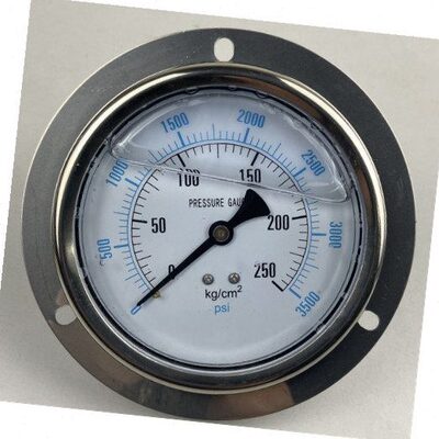 轴向带边耐震压力表YN-100ZT 10Kg15 25 35 50 100 150 250 350