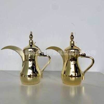 不钢中东壶达拉壶阿锈拉伯啡壶耳其温热水咖壶茶壶350ml/50土金银