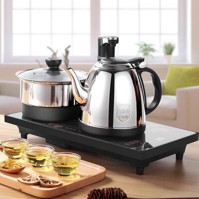 自动上水电水壶套装40521锈钢不烧水壶家热自动断电茶用壶