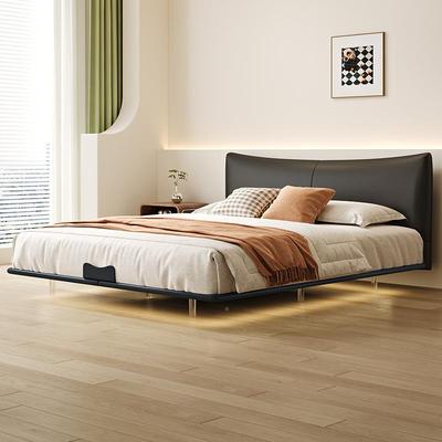 【室第三代碳素钢悬浮床】网红极简SGN主卧简约架铁双床人新款轻