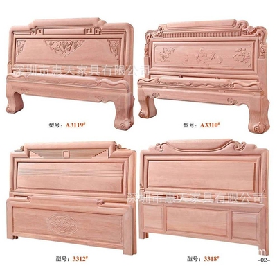 格木仿古雕花实木床白胚格木家具白茬未上漆的半成品实木家具白坯