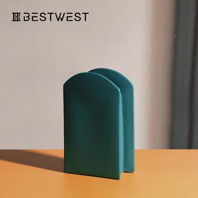 器博西家居欧简约马卡龙陶瓷花瓶北家居创KNL意高档装品花摆饰件