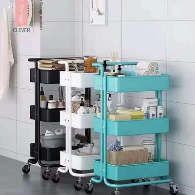 推车置物整架厂家直供多层可移小动理纳架多色小收推车置32610物