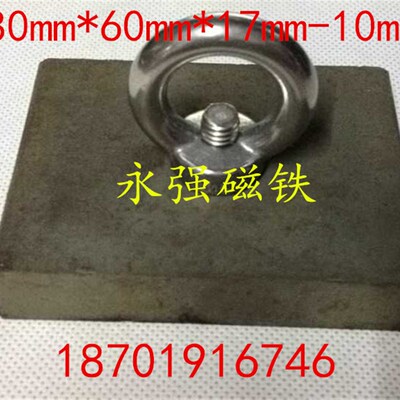 包邮不电镀标准尺寸长方形强磁80X60X17-10mm铷铁强磁磁选机磁铁