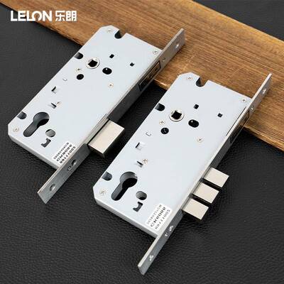 跨境6085磁力锁体房间木门插芯静音锁体实心方舌室内门磁吸锁体