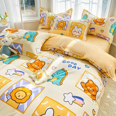 童205新2款纯被套单件150x2DW005-1.00x230儿卡通单人全棉被罩1米