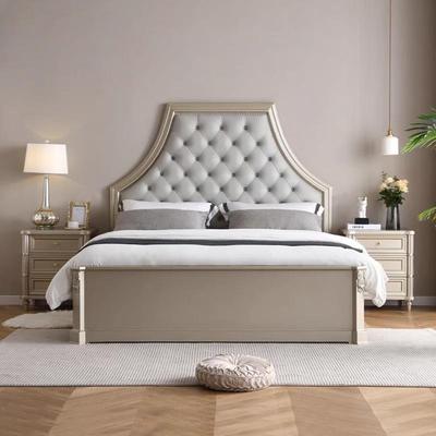 轻奢实木床美大式床现代简m1约QAN.8双人床主卧床豪华婚床储物公