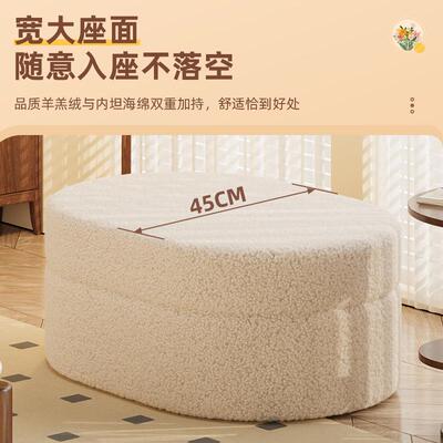 收纳凳子家用板凳客厅茶沙发凳网翻盖储物几卧RXQ凳室梳妆台凳红矮凳