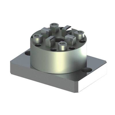 厂家直供 CNC机床夹具D100型快速定位四爪气动卡盘底座兼容3R系统