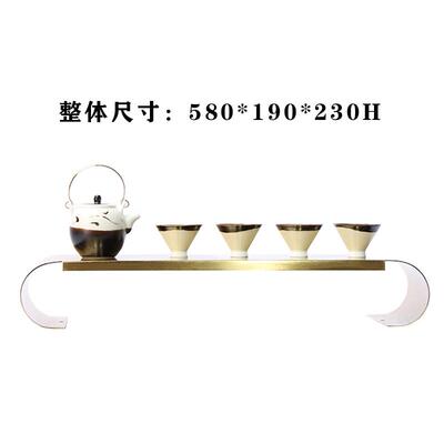 创意新中式陶室瓷HFL茶具托盘厅桌面客组合摆件茶几茶样板房书房