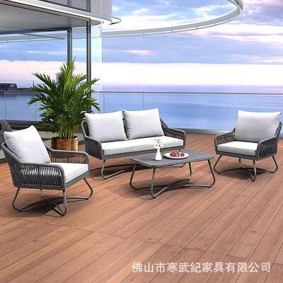 定制外藤室编沙发庭院外12486花园户家具酒店椅阳台售楼部露天藤