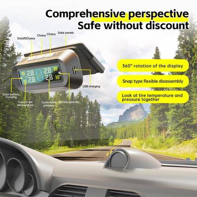 T13胎压监器传感器内外汽车无线太测阳测能718223置60旋转轮胎检