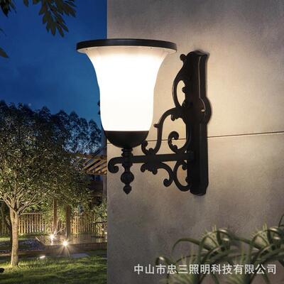 太阳壁灯欧式防水墙灯过道ZS-23112灯室院外柱门灯能户外阳台灯简