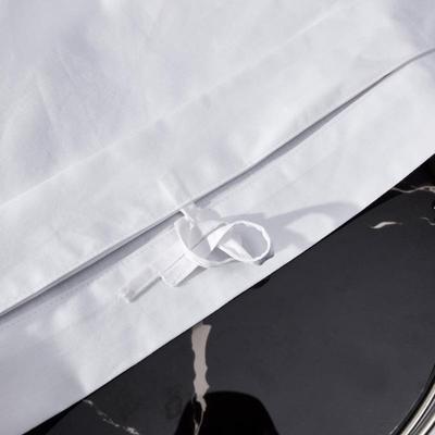 酒店四件件全棉贡缎床上用品白色民宿宾馆套全棉贡缎纯棉被套床套