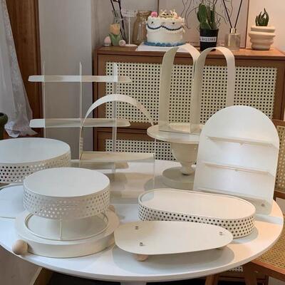 奶油风甜品台摆件展示架