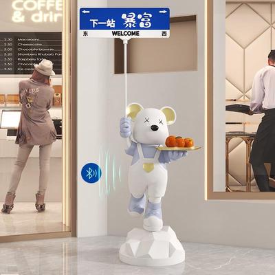 创意网号红特大暴力电熊迁摆件客厅视柜大型落地装饰品乔新居SKD6