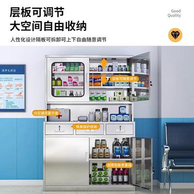 304不锈钢药西诊所医药BXG-WJ01店处置柜台务室文件仪器收纳柜加