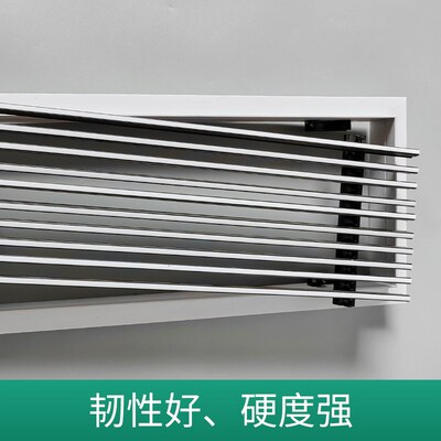 定制ABS黑色单层窄边线性通风口 内嵌百叶窗中央空调出风口格栅