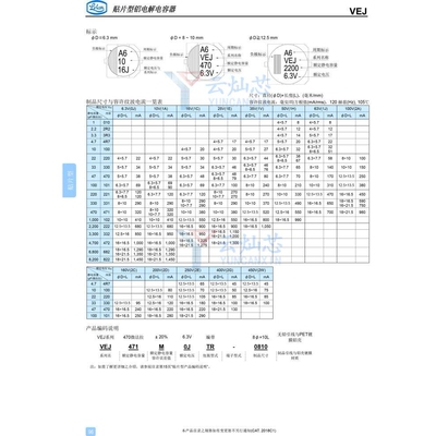 立隆贴片电解电容 100V22UF 8*10 VEJ220M2ATR-0810 500只/盘
