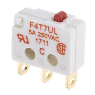 思博 F4T7-UL F4T7UL 微动开关, 柱塞类型,焊接端 5A250V