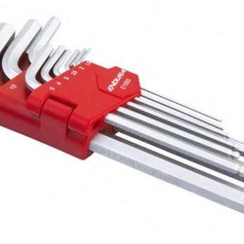 力易得扳手组套9件公制加长球头内六角铬钒钢制造维修扳手组E1555