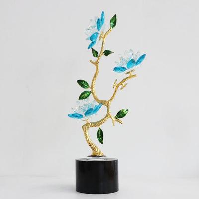 水晶莲花玄关展示柜客厅卧室书房创意家居摆件装饰品