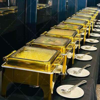 跨境餐厅6L不锈钢自助餐炉豪华食品保温器餐饮Chaffing dishes