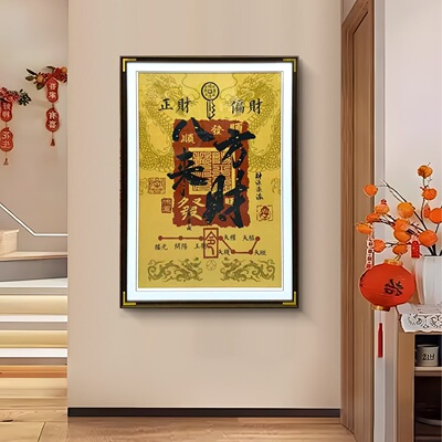八方来财新中式织锦装饰画
