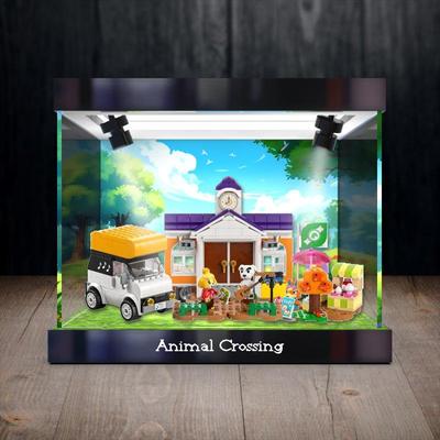 高清收纳盒适用 积木77052广场上的KK演唱会动物森友会模型防尘罩