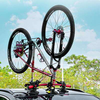 FOVNO手动倒立吸盘式车顶架携车架汽车车载山地公路车自行车架