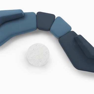 北欧创意酒店接待设计师工作室学校4S店展厅异形洽谈休息区沙发