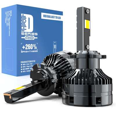 新款LED汽车大灯D系列A10 原车HID灯泡升级LED无损安装D2SD3SD4S