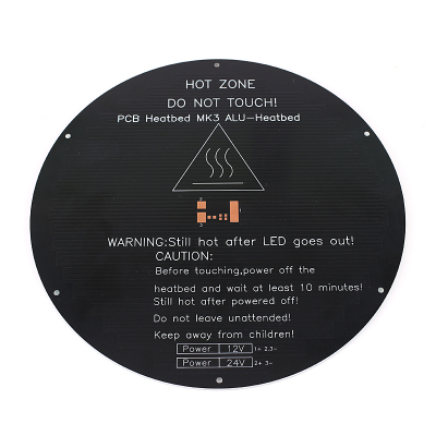3D打印机配件Delta rostock铝基板圆形热床PCB Heatbed MK3ALU-He