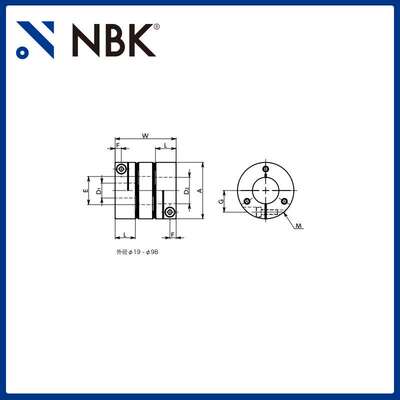 NBK XHW-19/25/27C-L 挠性联轴器-膜片型-夹紧型 铝合金制 夹紧型