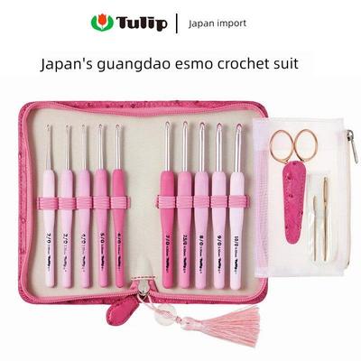 日本进口tulip广岛郁金香编织工具 艾特莫蕾丝钩针毛衣钩针套装