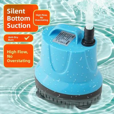 110v鱼缸低吸水泵防干烧底吸泵低水位潜水泵静音水循环过滤小水泵