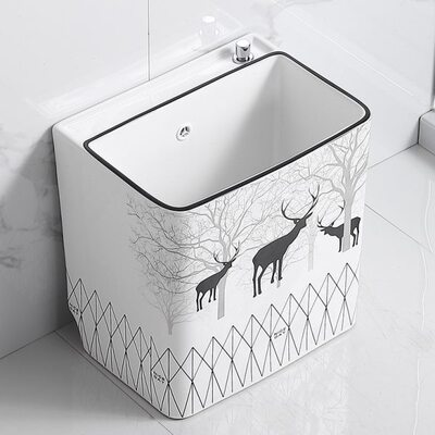 槽池号拖把卫生间陶瓷洗地盆阳台拖布池大号家用小池墩布落地式盆