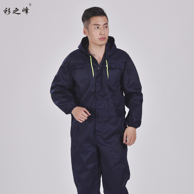 衫之峰连体工g作服套装男大码长袖防尘防污喷漆服汽修服劳保连体