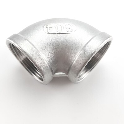 201 304316L不锈钢内丝90度弯头内牙螺纹接头丝扣9046分1.245寸