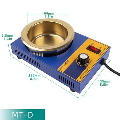 快取MT-D不锈钢锡炉100mm圆形融锡锅手调电子控温锡迷你锡锅
