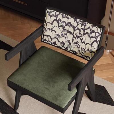 法式复古风餐椅家用餐厅现代轻奢椅子网红设计师款中古昌迪加