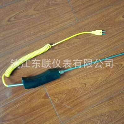 东联手持式大手柄铝水温度探头 K型铠装热电偶