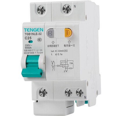 天正 TGB1NLE空气开关带漏电保护断路器2P电闸63A单相32A家用220V